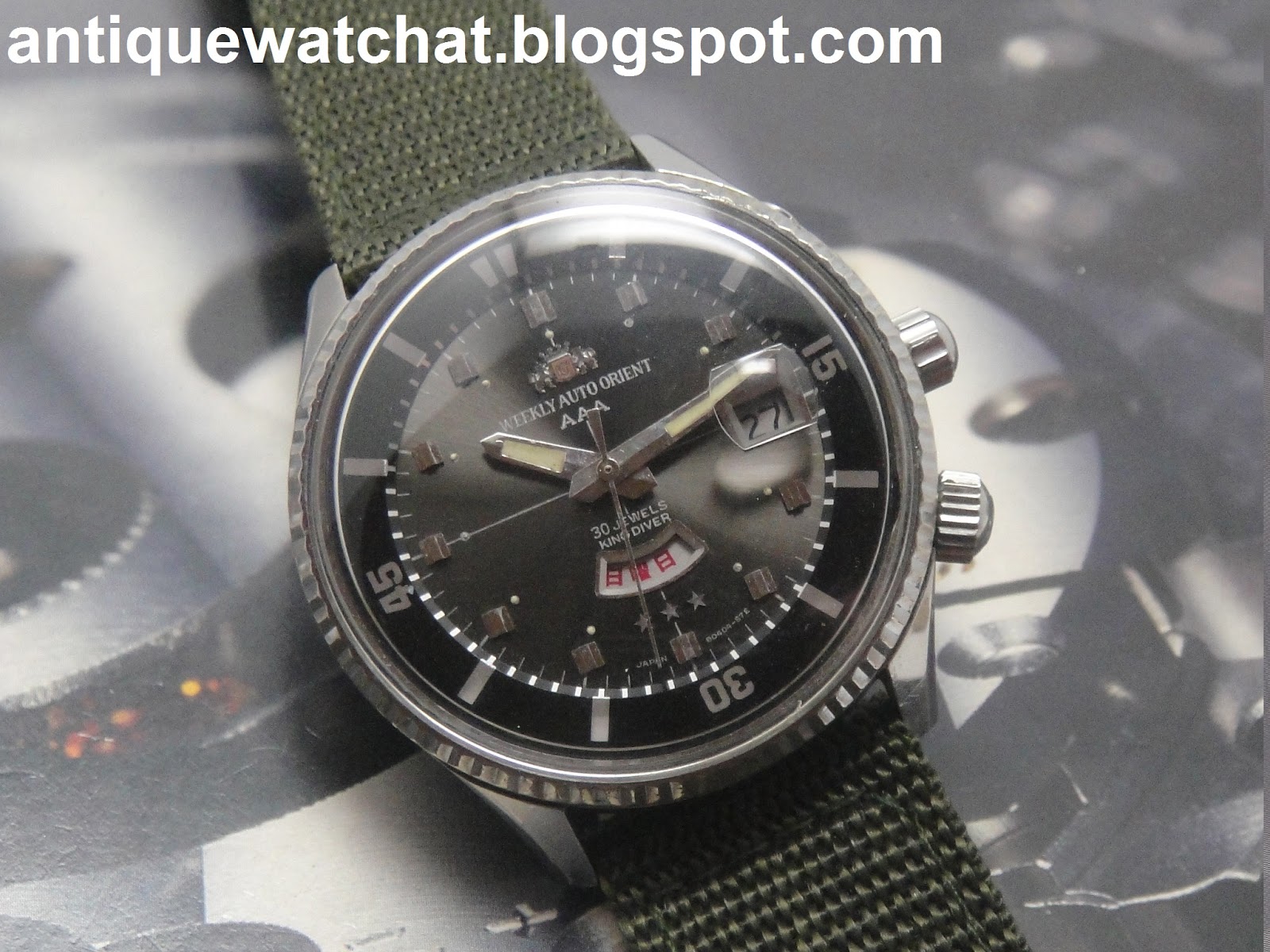 Antique Watch Bar: WEEKLY AUTO ORIENT AAA KING DIVER'S 30 JEWELS OV16 ...