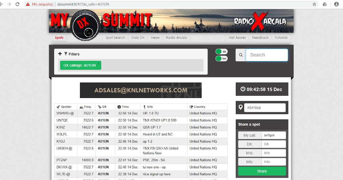 SV1GRN: Σαν βγεις στο κυνήγι του 4U1UN