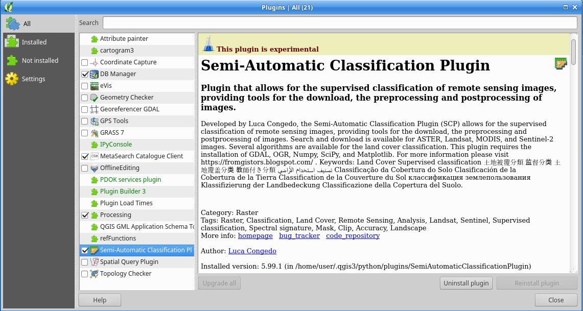From GIS to Remote Sensing: Update: Semi-Automatic Classification Plugin for QGIS 3