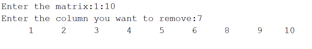 Column Removal - MATLAB Programming