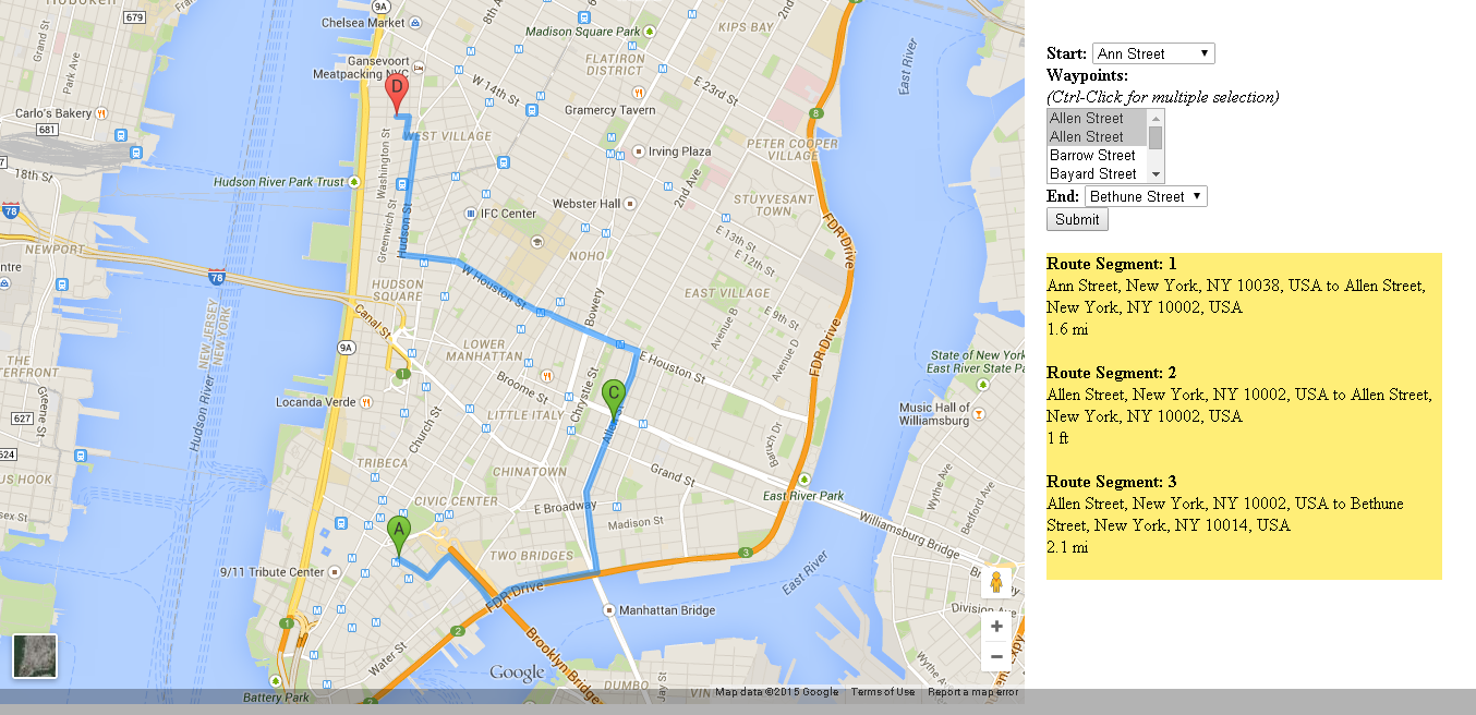 PHP JavaScript Generating Path Between Start And End Points Through Way Points Using Google Map API php-javascript-generating-path-between-start-and-end-points-through-way-points-using-google-map-api