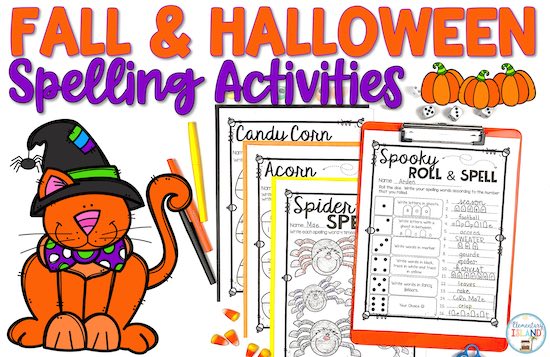 Halloween and fall spelling activities that are perfect for word work ...