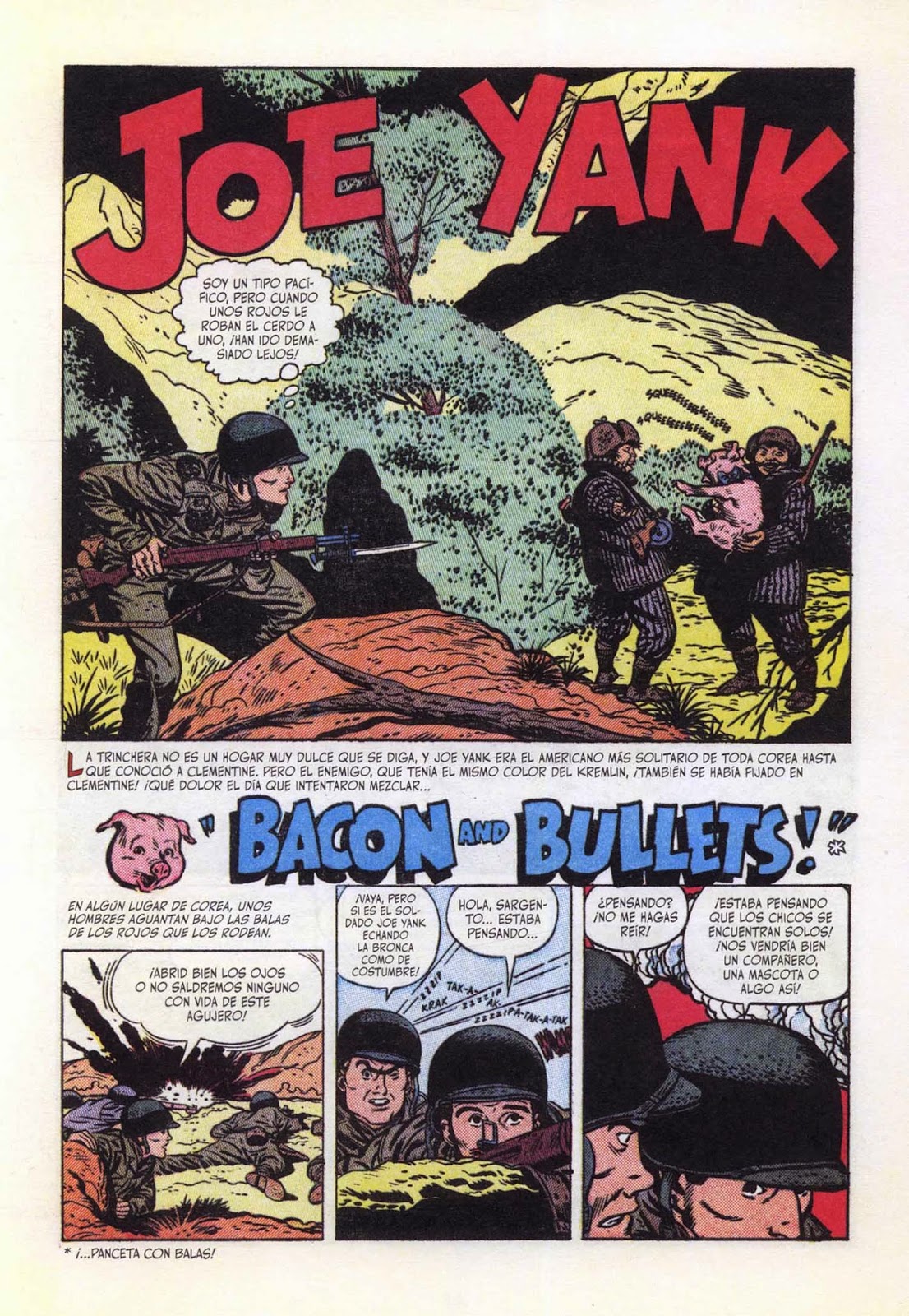 The ALEX TOTH archives: TOTH - JOE YANK 06 Bacon and Bullets, April 1952.