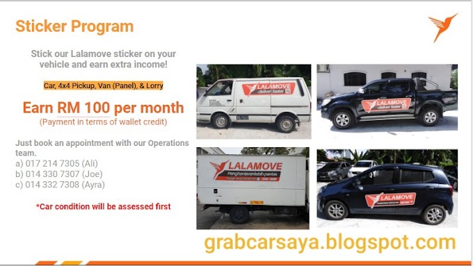 Program tampal sticker dan dapatkan Rm100 Lalamove