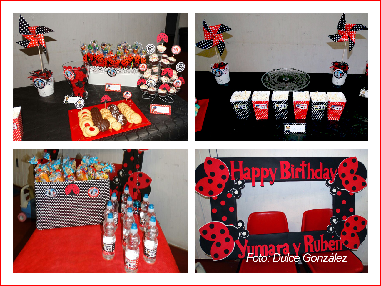 Baby Nina Fiestas: Kit cumpleaños Ladybug para Yumara y Rubén