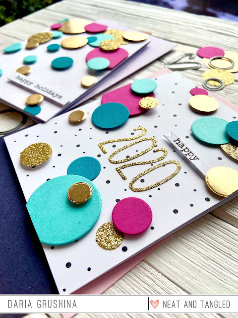 Two Confetti Cards for Neat&Tangled | Falling Into Cardmaking