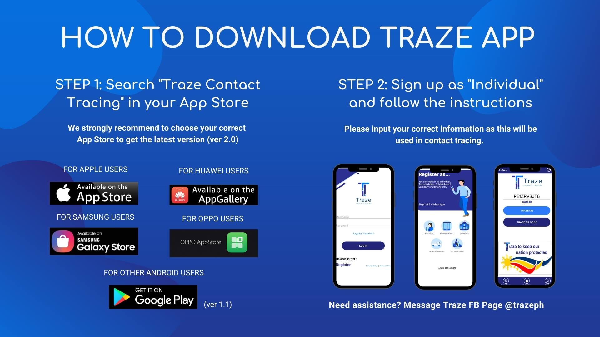 TRAZE APP: How to Download, Register, Activate and Use the Contact ...