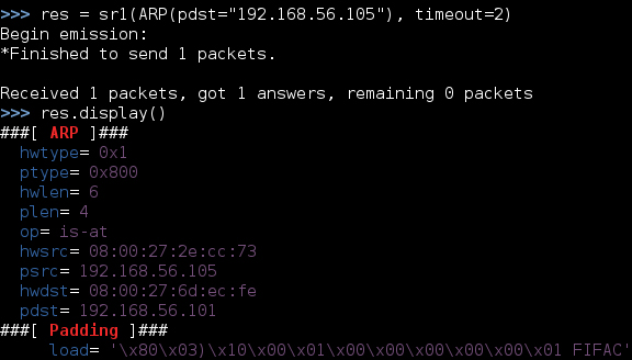 تنفيذ ARP Discovery باستخدام Scapy