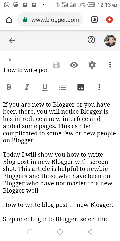 How to write a post in new Blogger (step by step tutorial with screen ...