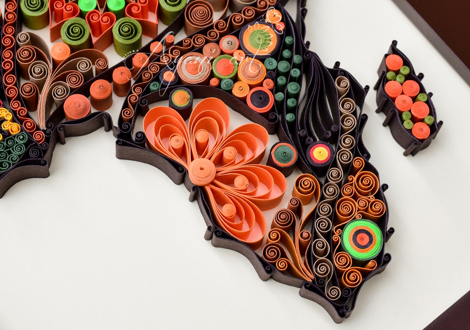 Ayani art: Quilling African Map