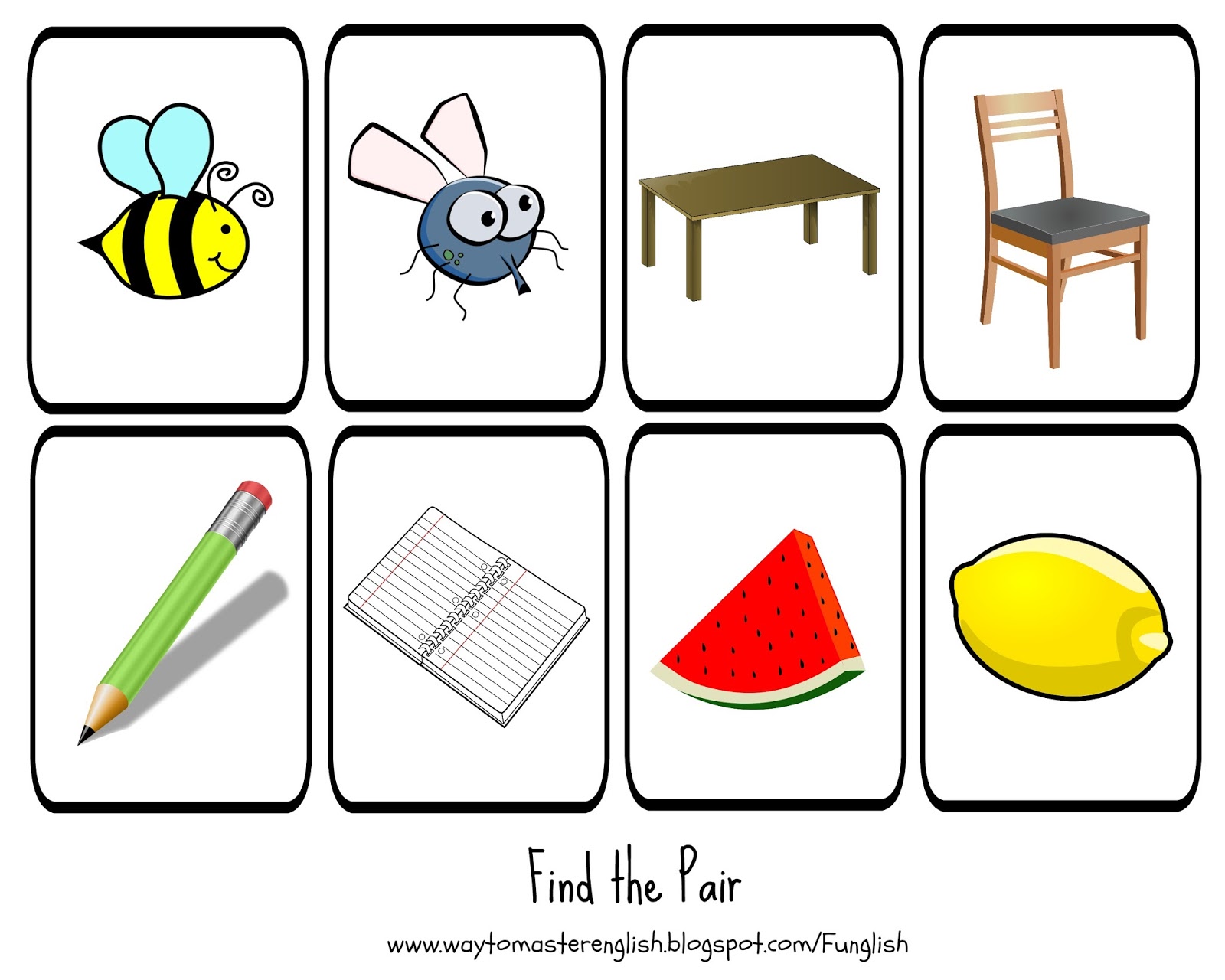 Find the Pair – game | Funglish