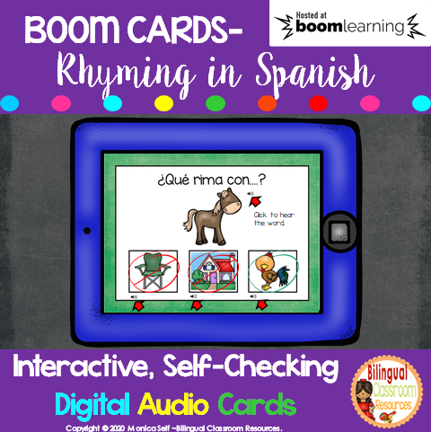 BOOM Cards Rhyming in Spanish Amazing and Fun Resource for Digital ...