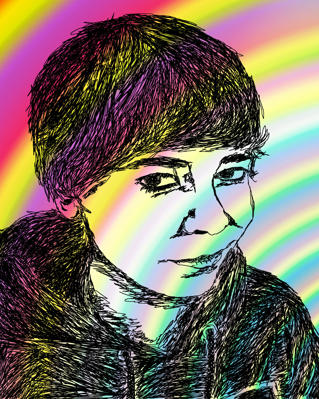 West Generations Academy | Digital Art: Contour Line SELF PORTRAITS