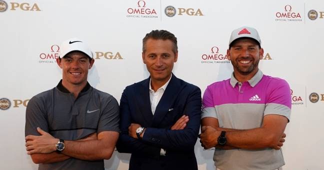 American Golfer: OMEGA Ambassadors Rory McIlroy, Sergio Garcia Visit ...