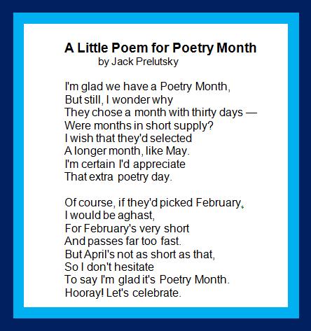 It's About Time, Teachers!: Poetry Month Resources