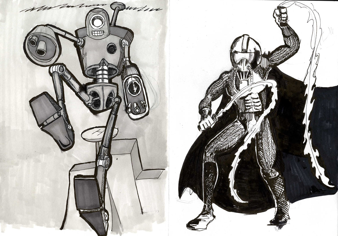 Cartoon and Comic Arts: Scribbles of a Mad Man 05 Space Cops