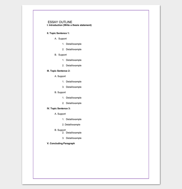 Blank Outline ~ Medical Resume