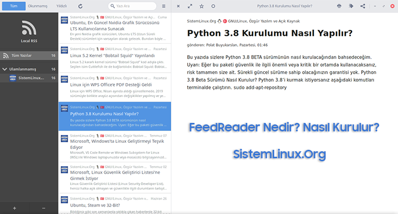 FeedReader Nedir? Nasıl Kurulur?