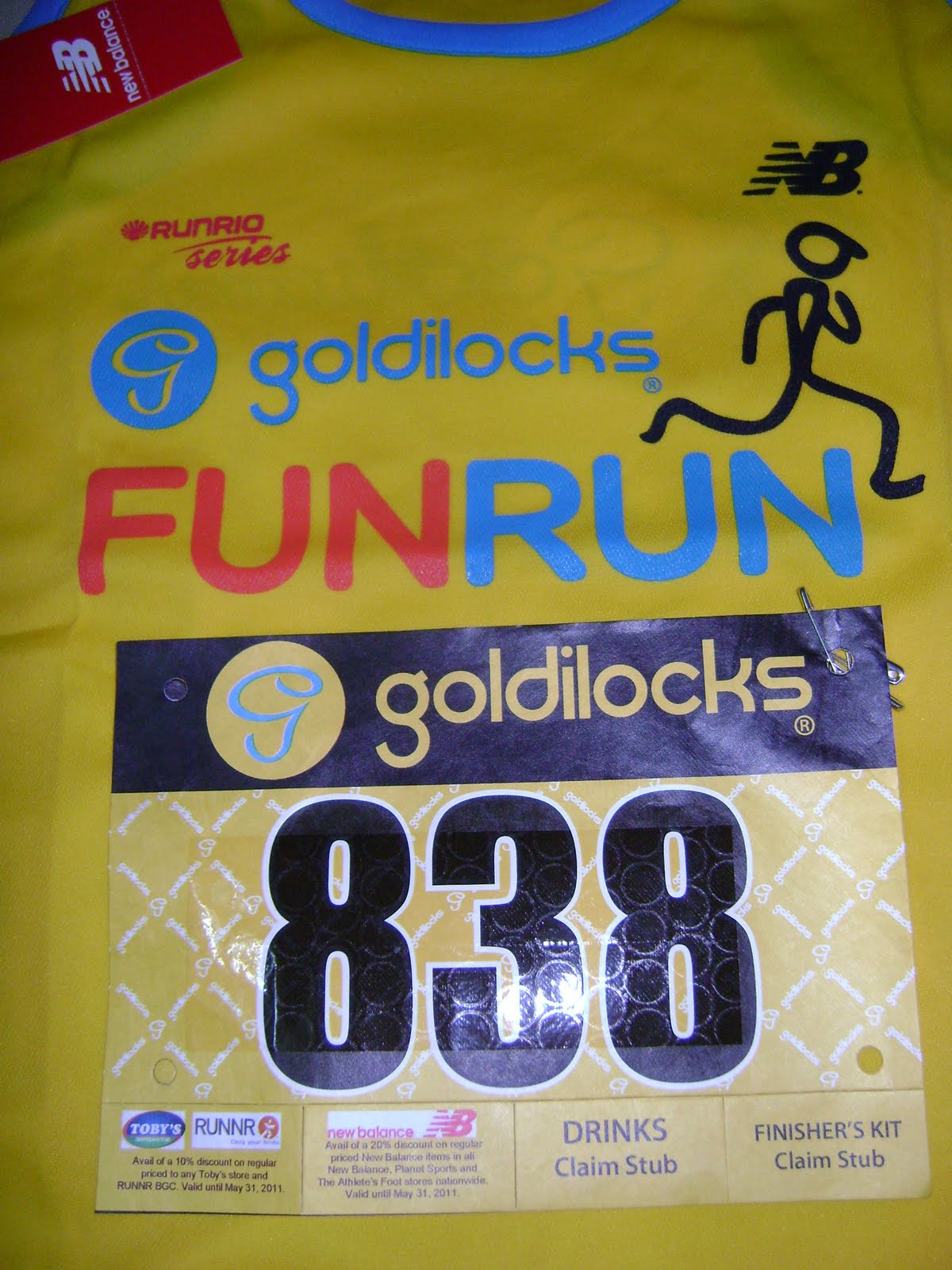 Journey To Life: Goldilocks Fun Run- My Race Kit