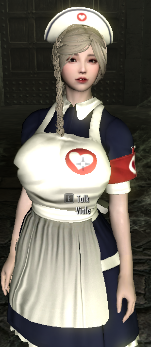 Skyrim Mods Highlights Doa5 Marie Rose Costume 08 Nurse Cbbe Bodyslide Hdt