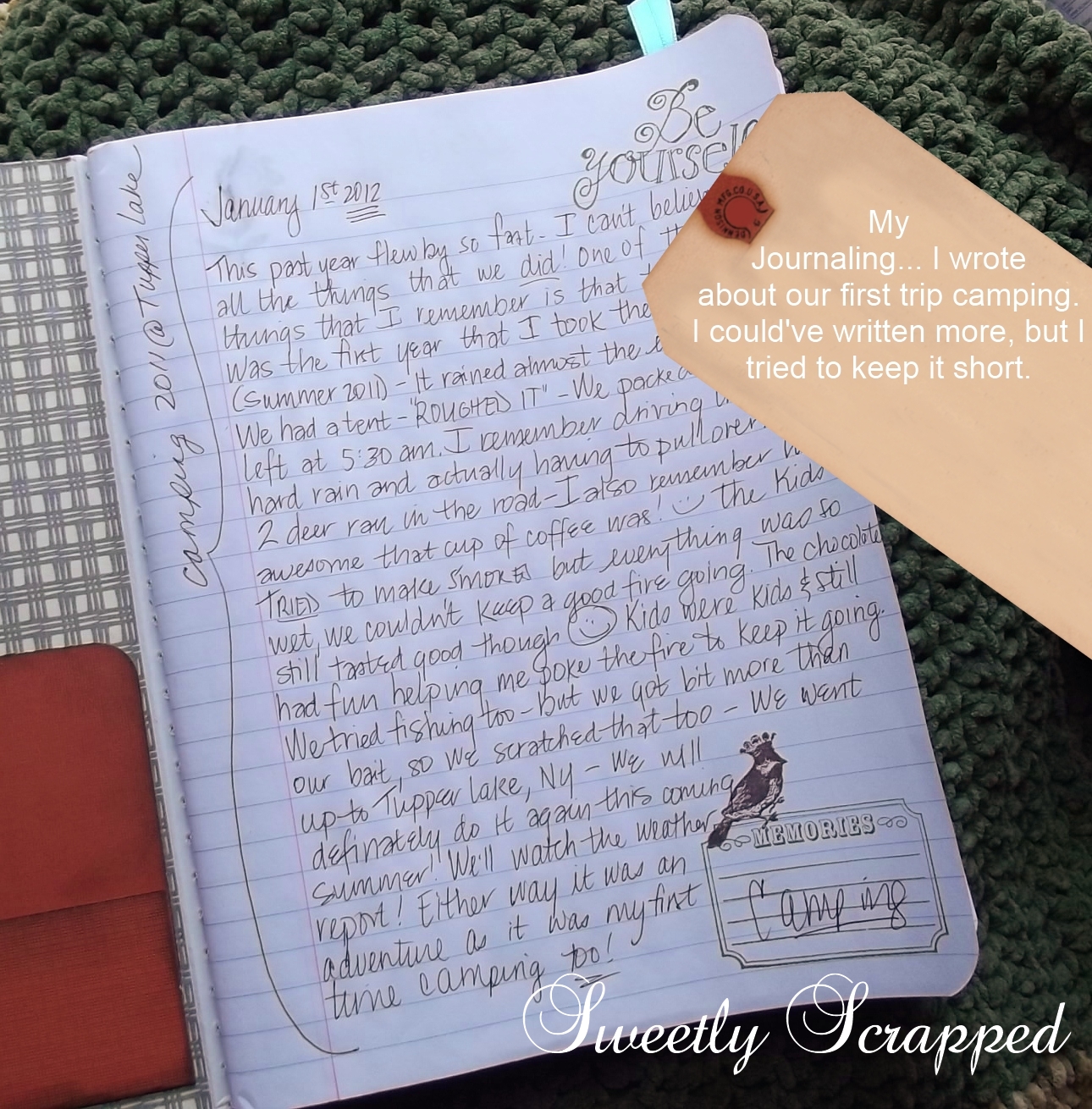 Sweetly Scrapped: My First Journal Entry