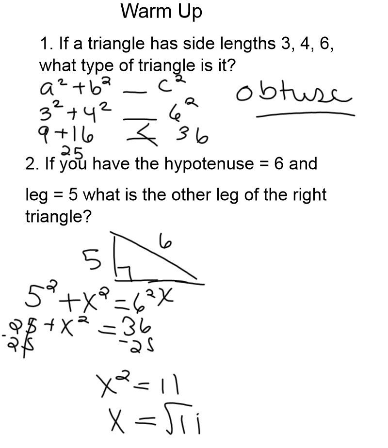 2 > 1 - Geometry Page: Trig - Day 1 intro to SIN COS TAN