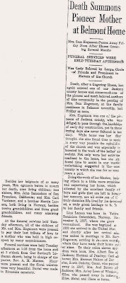 A Hoganson Blog: Obituaries: Lina (Larson) HOGANSON (1857-1931)