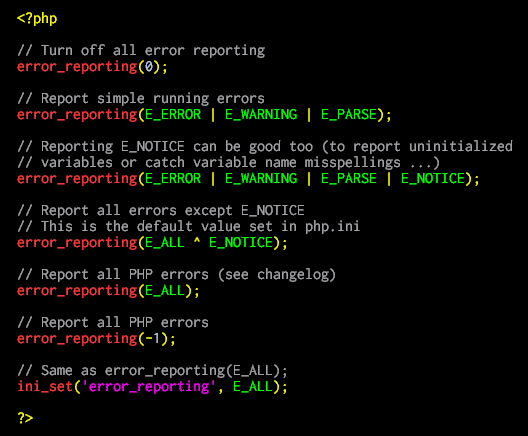 Manit tree PHP Config Error Reporting At Page Level Manit tree PHP Config Error Reporting At Page Level