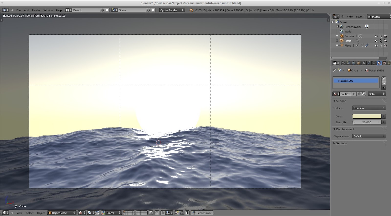 Austere Grim's Blender Tutorials: Tutorial #4 - Ocean Simulation