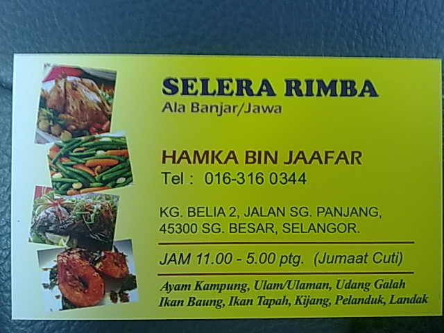 Rendang landak @ restoran selera rimba