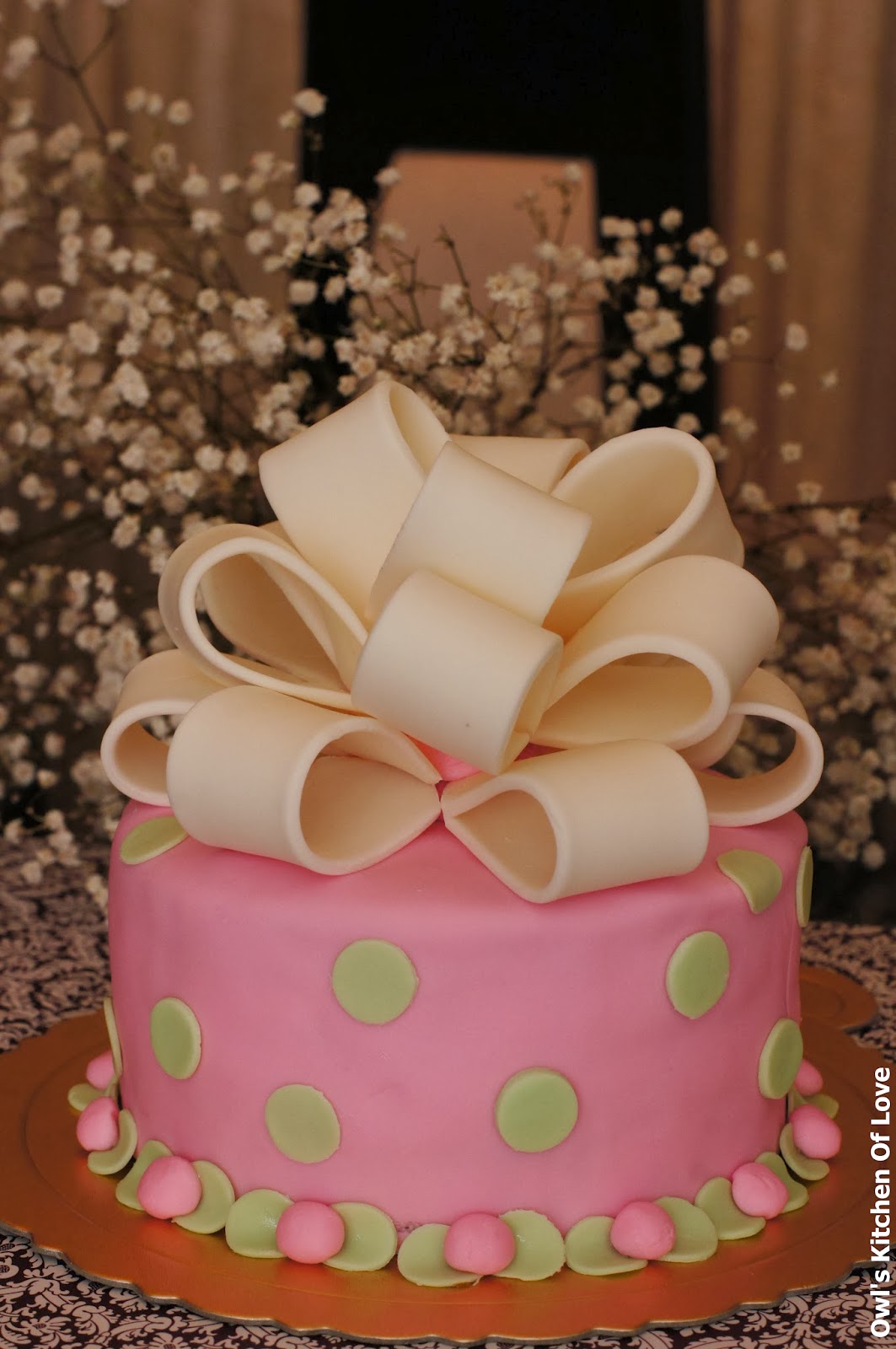 ஜ۩۞۩ஜ Vanessa の 温馨厨房 ஜ۩۞۩ஜ : Fondant Ribbon Cake