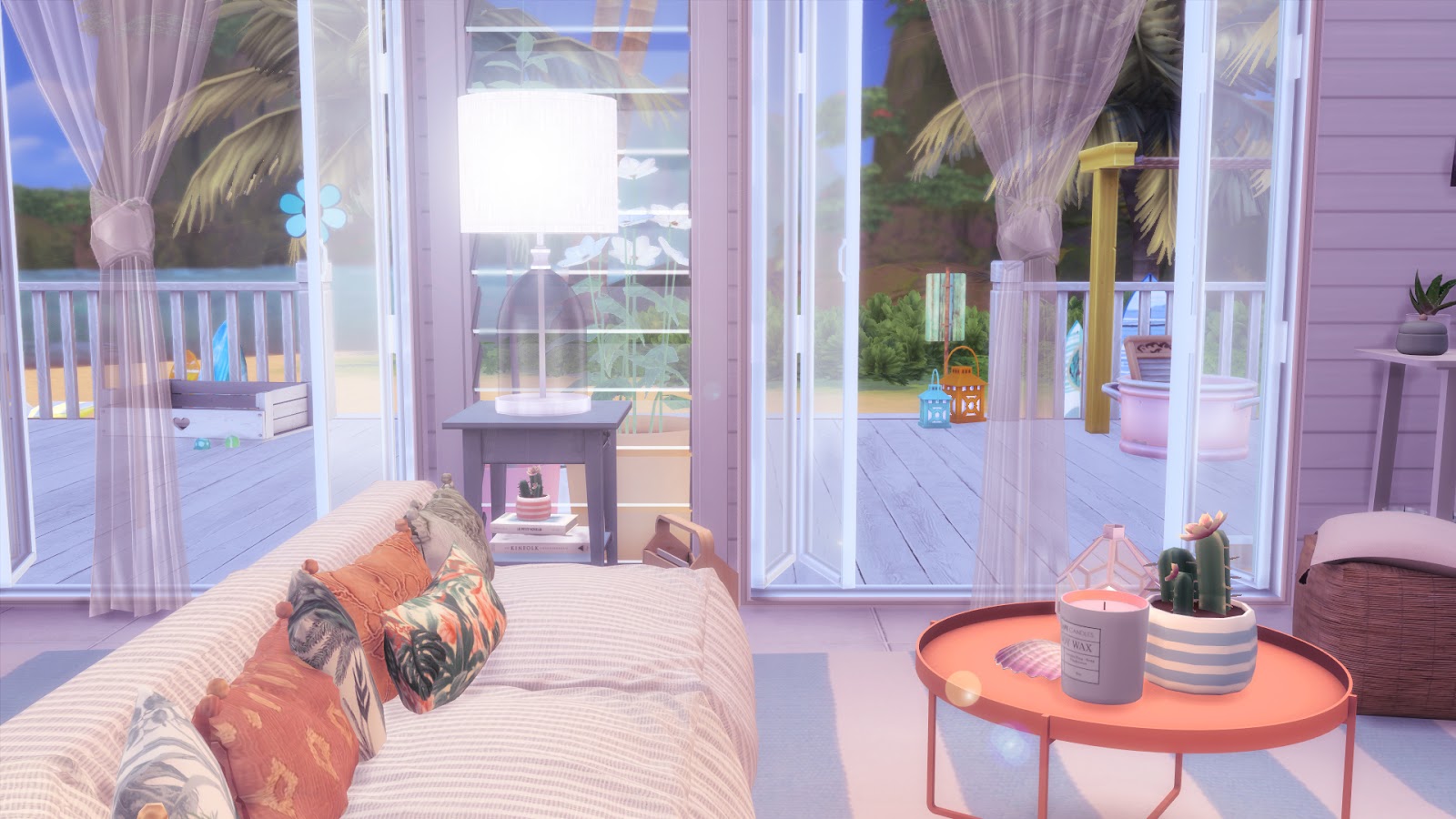 SIMS 4 | SURF STYLE DECOR | BEACH HOUSE | CASA DE PRAIA | DL + CC ...