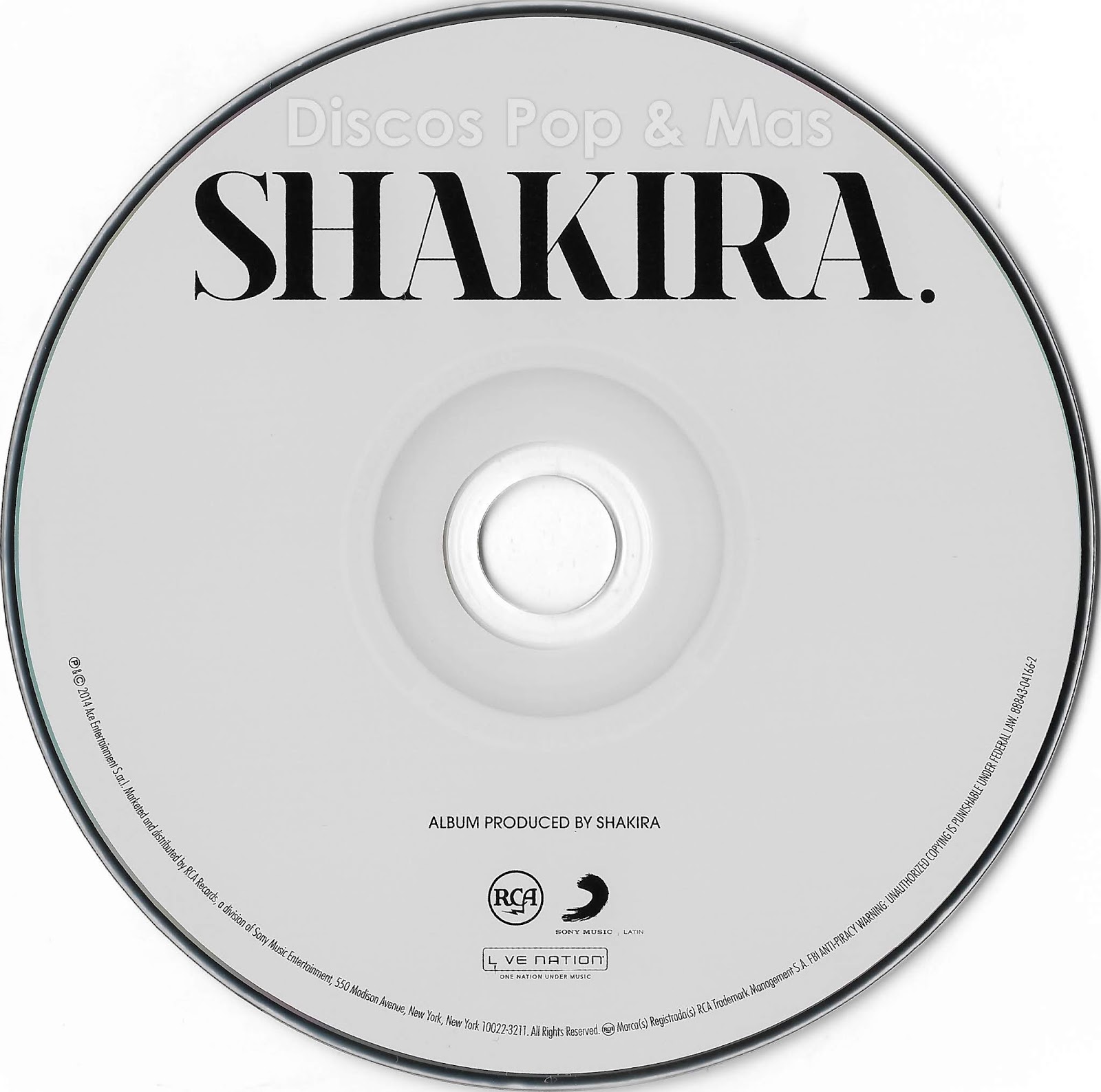 Discos Pop & Mas: Shakira - Shakira.