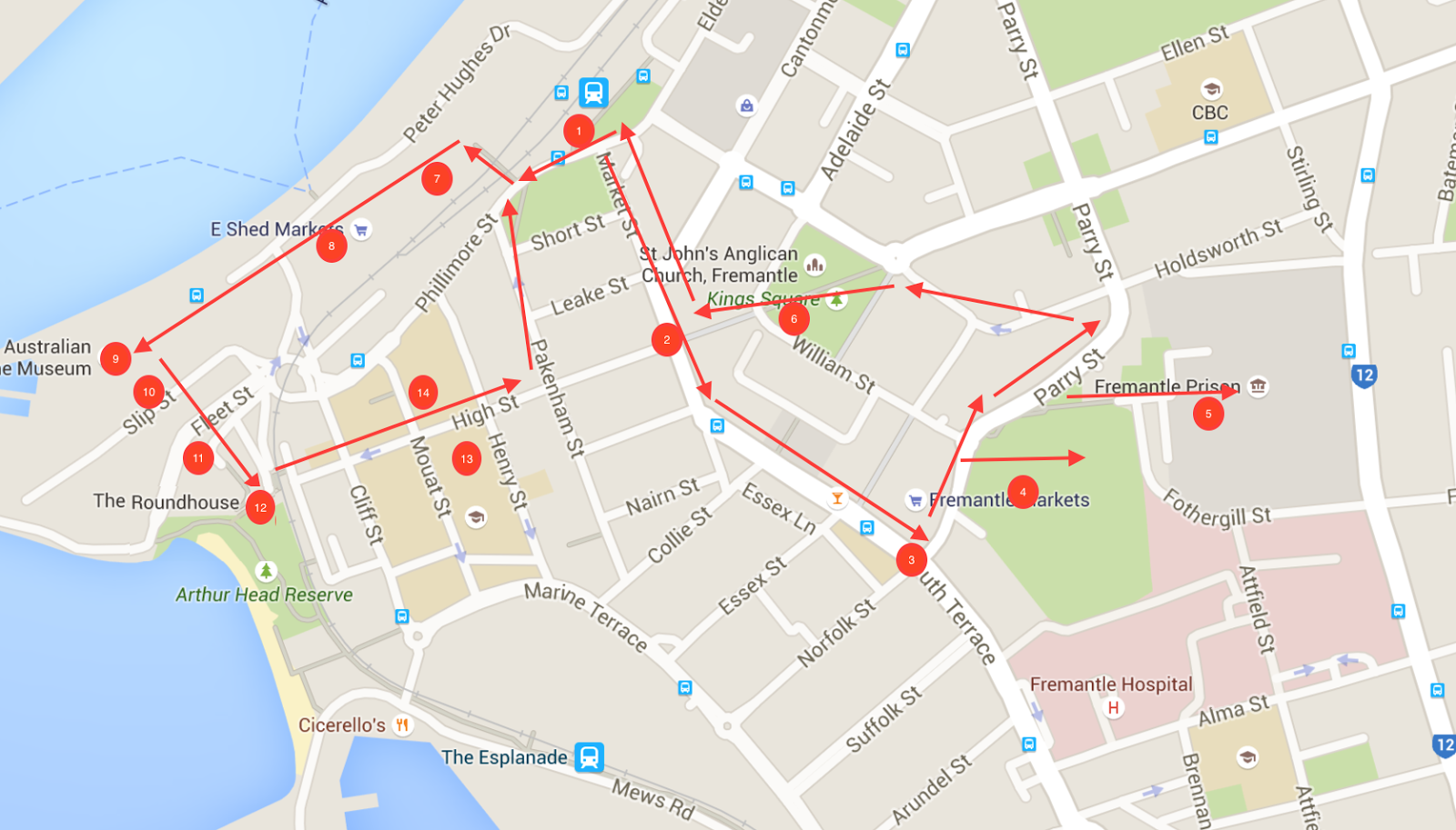 Perth Attractions By Train And Bus: Fremantle Train Line Tour