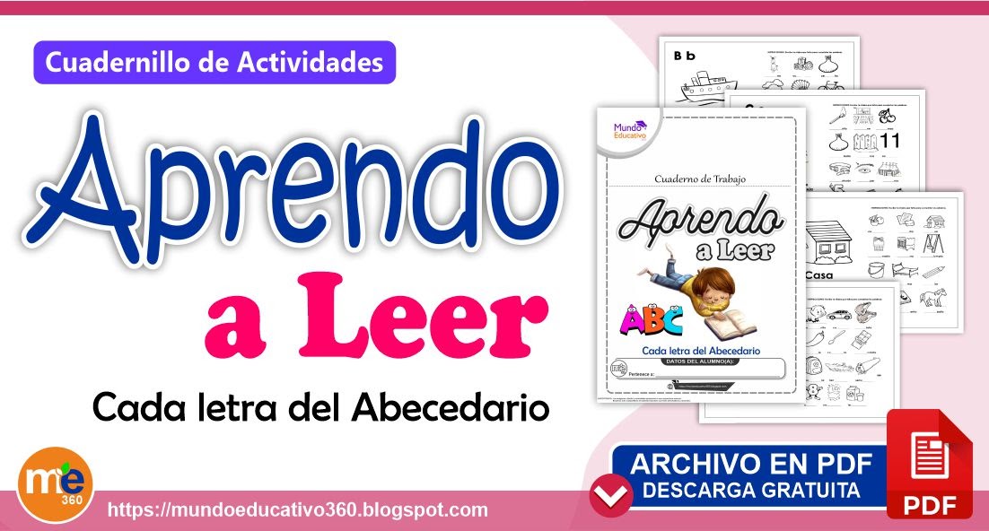Cuadernillo de Actividades APRENDO A LEER con cada letra del ABC