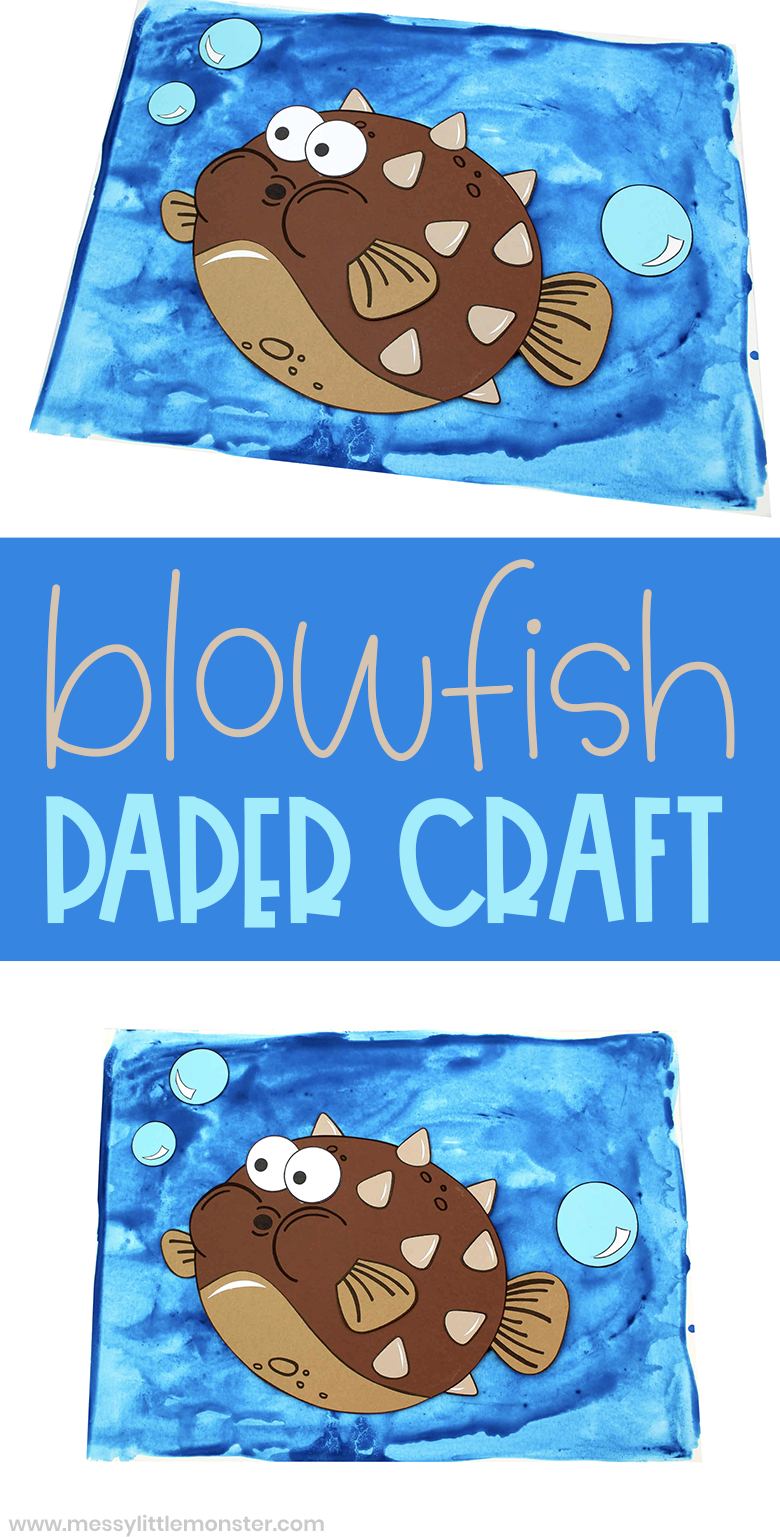 Blowfish Craft - a fun fish paper craft with template - Messy Little ...