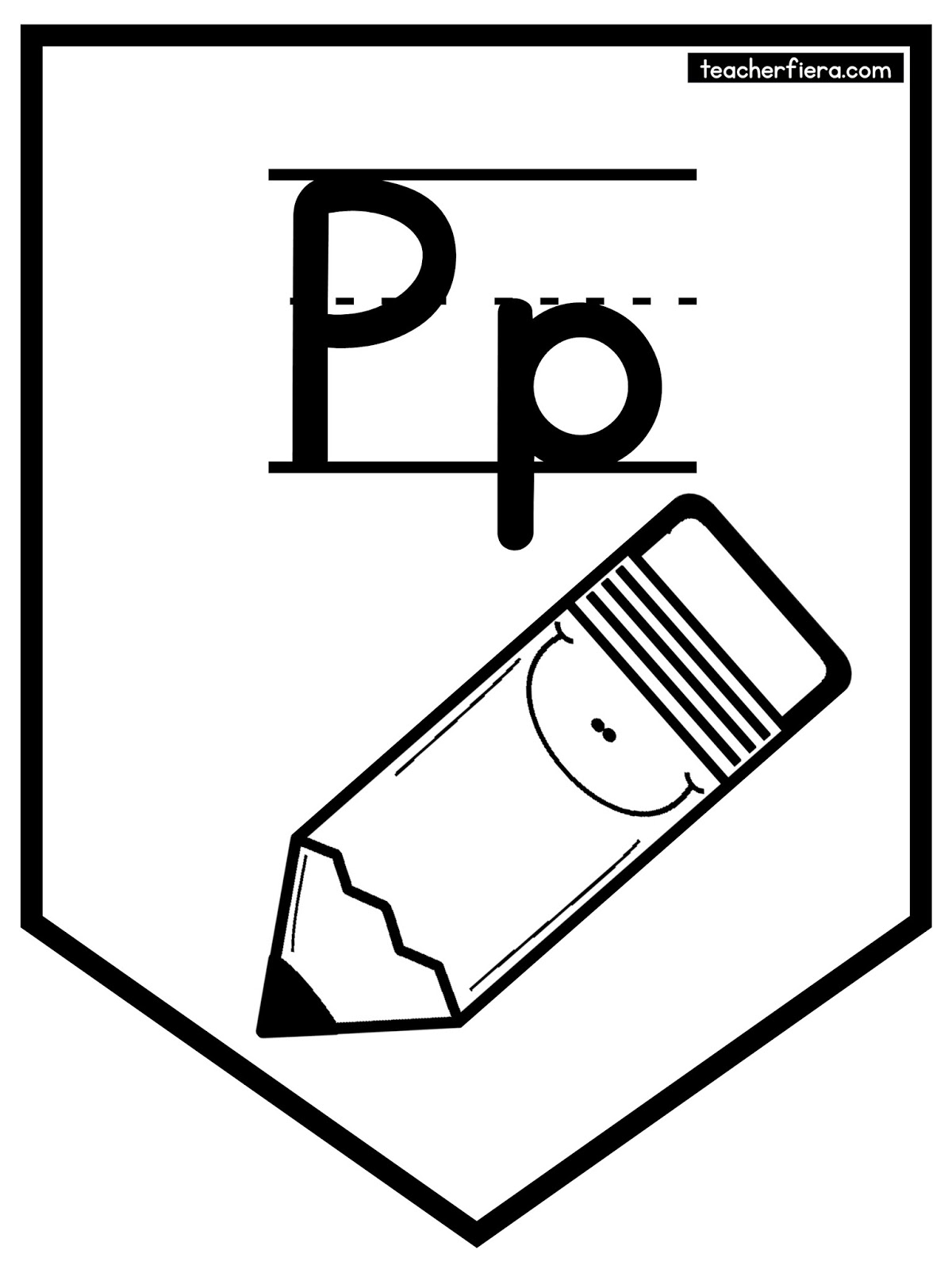 teacherfiera.com: ALPHABET BANNER (BLACK AND WHITE)