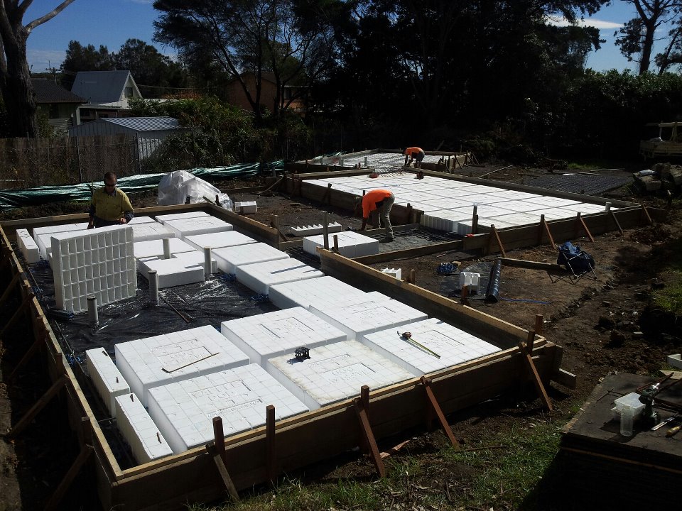 Culburra Hemp House: Concrete Poured