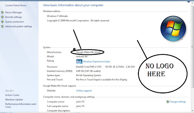 Google Make Me Smart: Change the OEM logo in your Windows 7 Installation