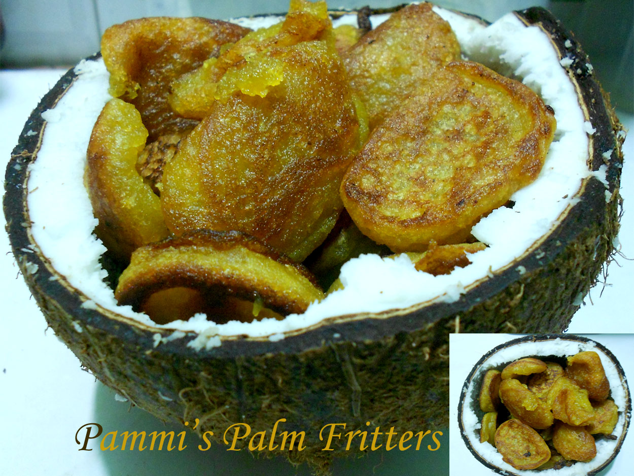 pammi ka tadka: palm fritters/taal'er bora(bengali)/ Taad vada(hindi)