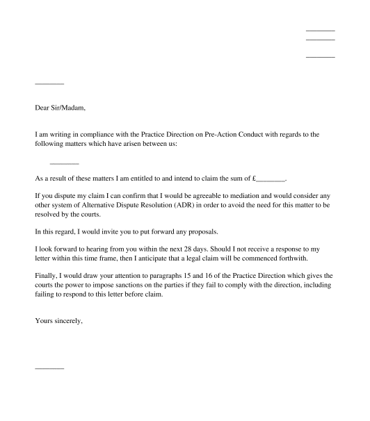 Final Notice Before Legal Action Letter Template Uk ~ Resume Letter