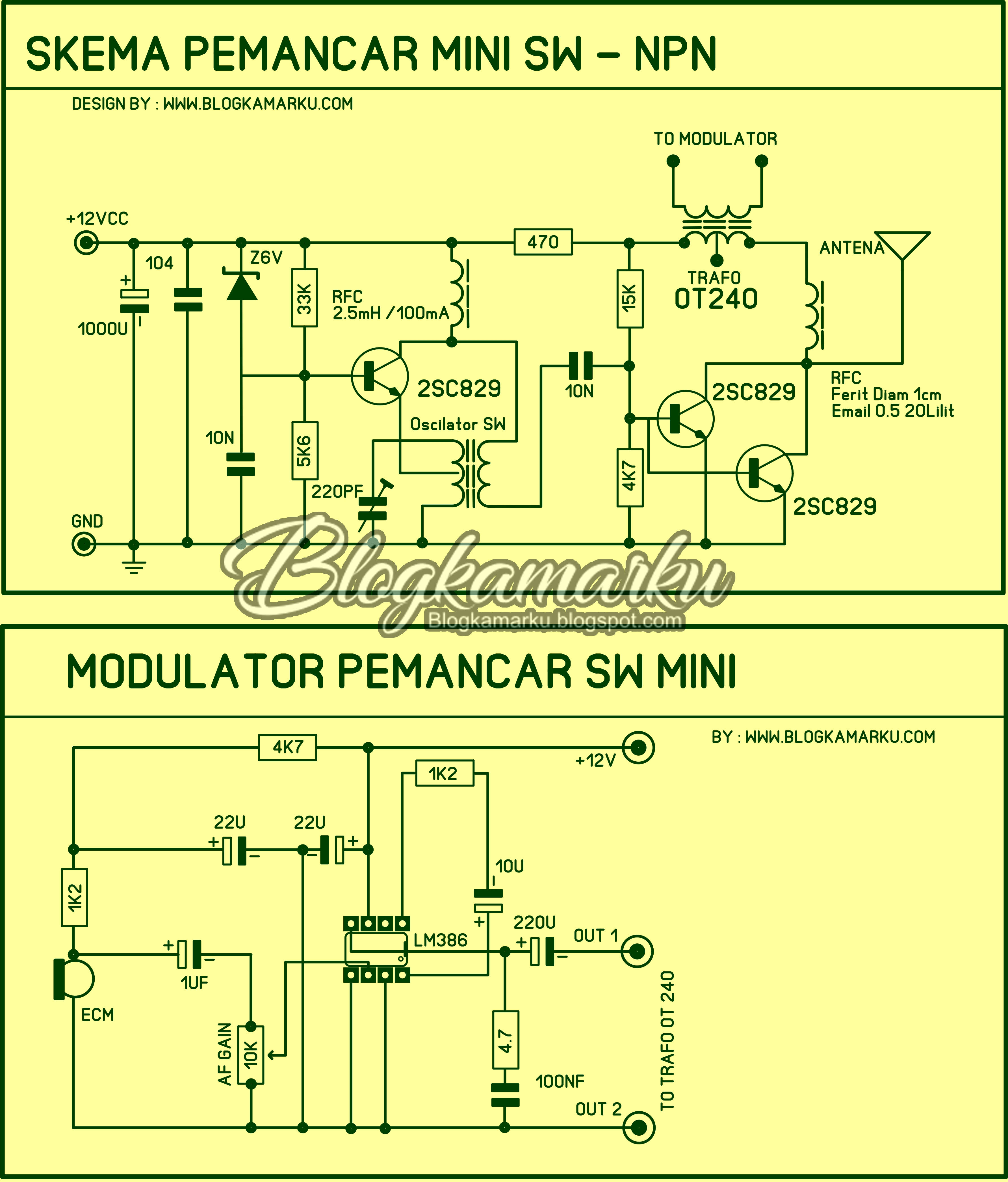 Skema Pemancar SW Mini Dengan Modulator Mudah di Buat – BLOGKAMARKU
