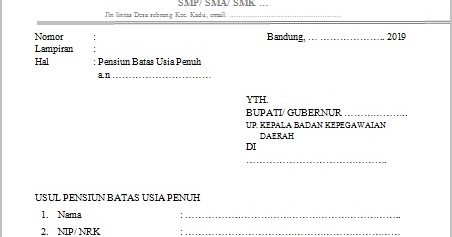 Contoh Format Skpp Pensiun - Delinewstv