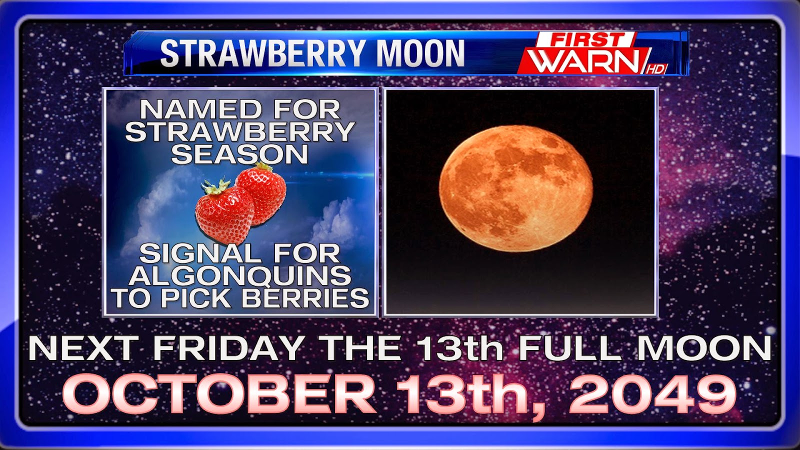 First Warn Weather Team: Unique Full Moon For Thursday Night