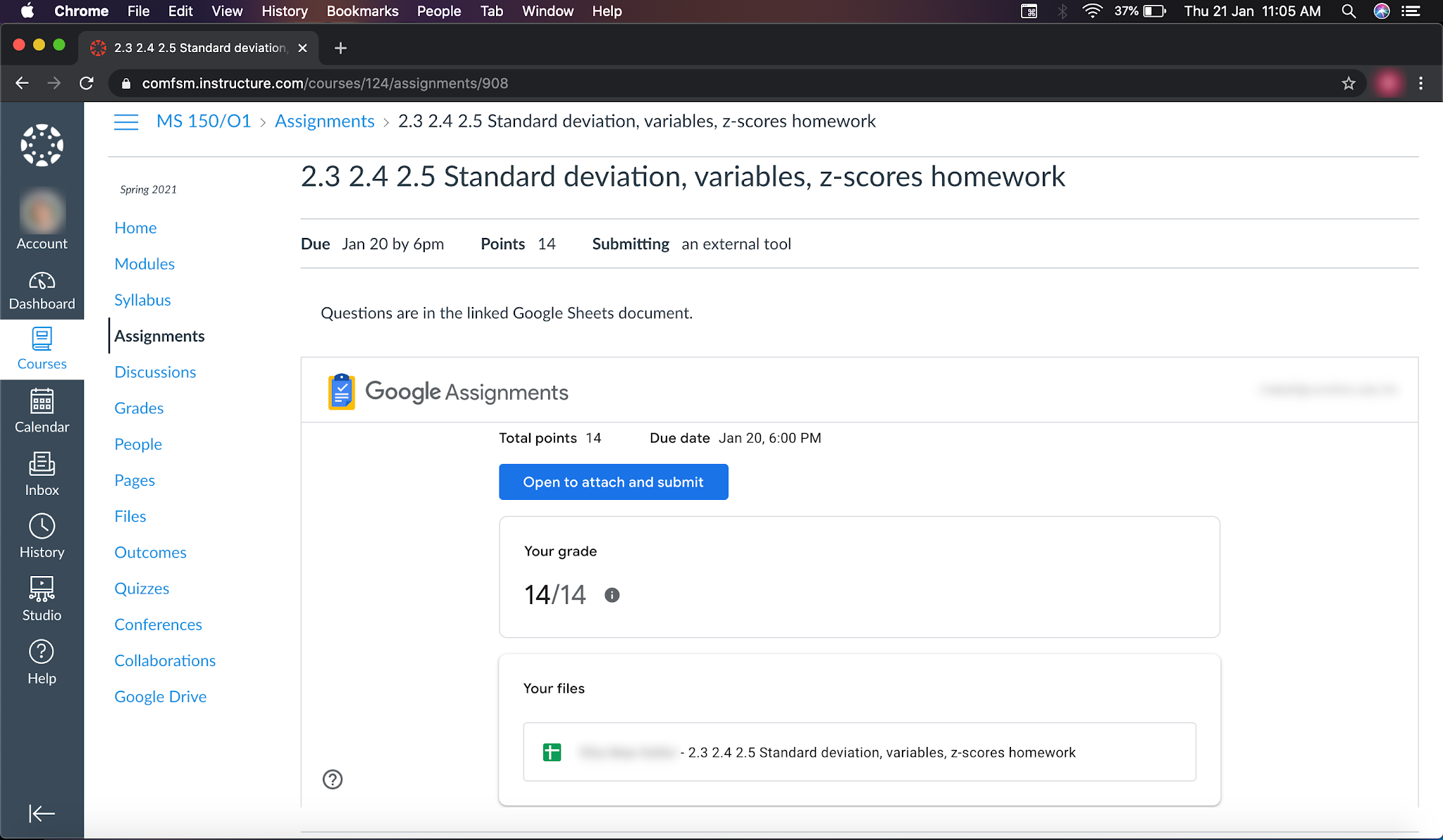 Canvas: Submitting assignments via Google LTI 1.3 the student view