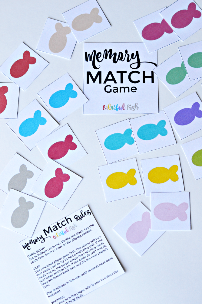 The Life of Jennifer Dawn: Printable: Color Memory Games