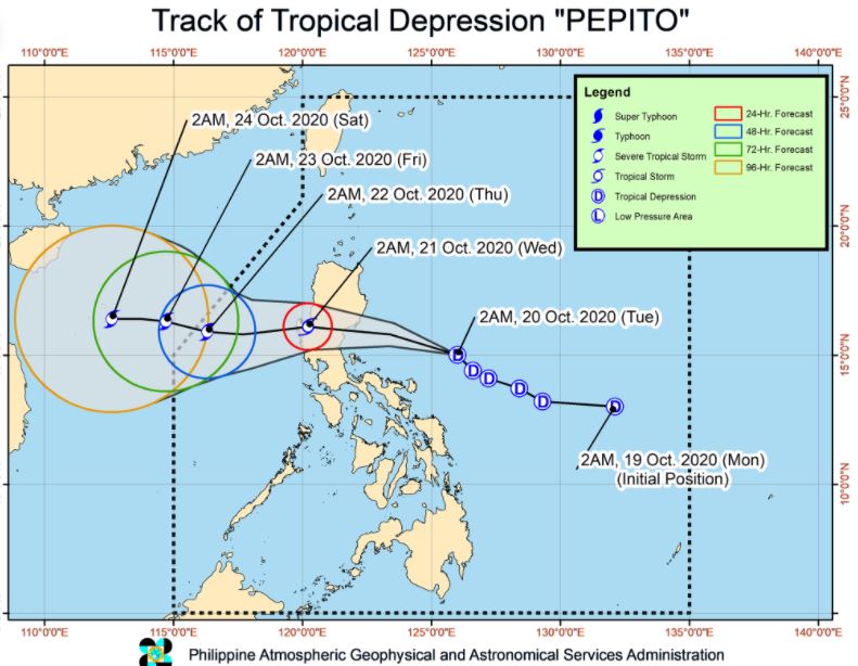 'Bagyong Pepito' PAGASA weather update October 20, 2020