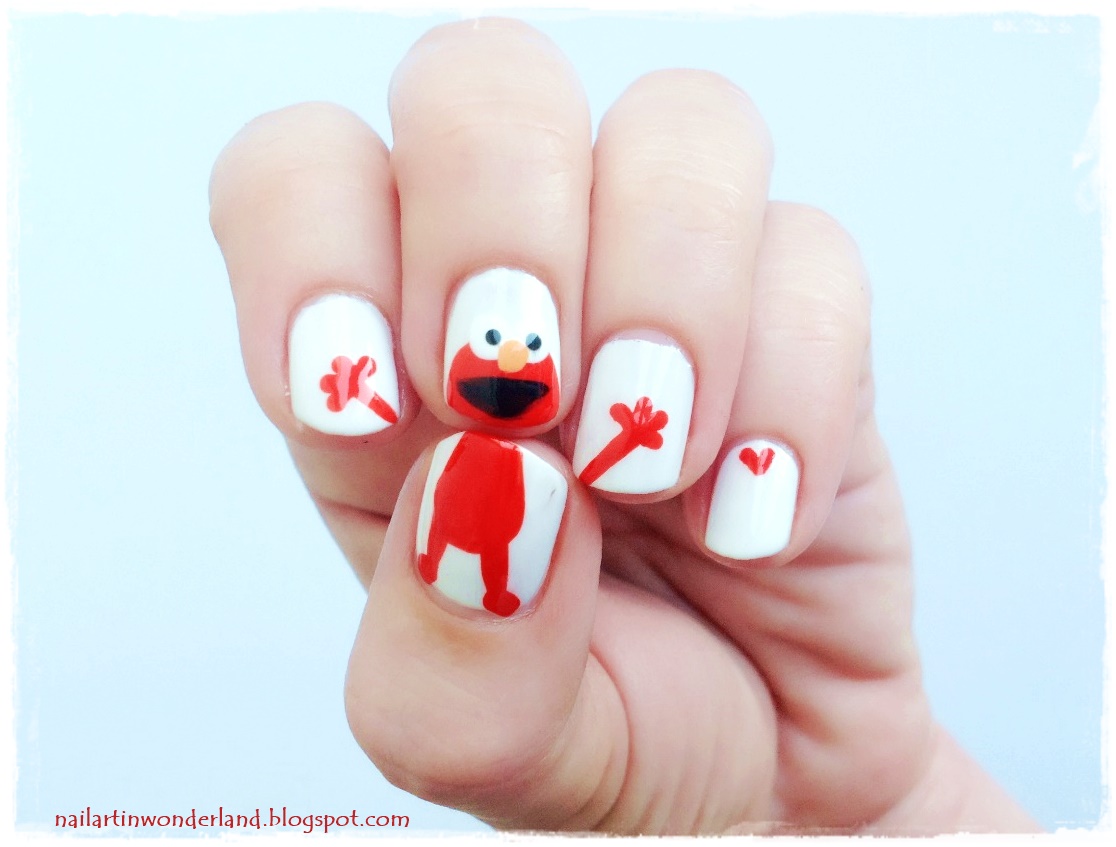 Elmo Nail Art