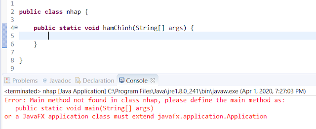 Ý nghĩa của hàm main trong Java?